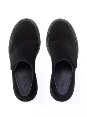 Giorgio Armani Suede Touch-strap Slippers