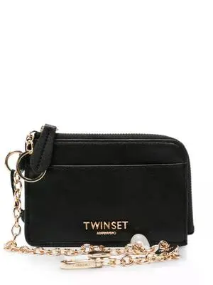 TWINSET Logo-plaque Chain-link Wallet - Black