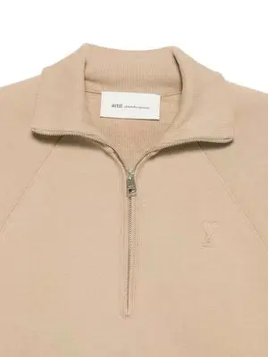 AMI Paris De Coeur Quarter-zip Sweater