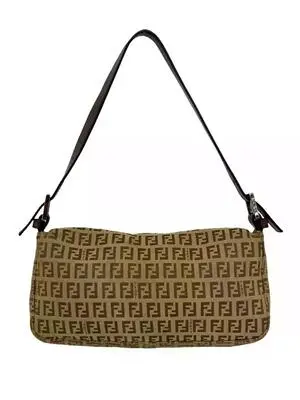 Fendi 2000-2010 Zucchino Canvas Baguette Shoulder Bag