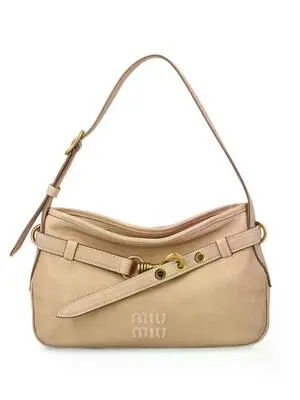 Miu Miu Logo-embossed Buckled Shoulder Bag