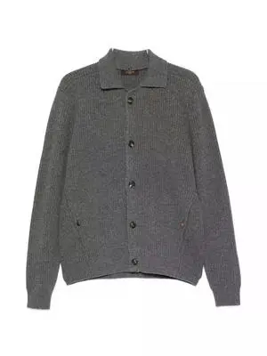 ZANONE Ribbed-knit Button-up Cardigan - Grey