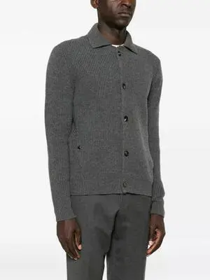 ZANONE Ribbed-knit Button-up Cardigan