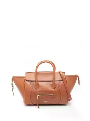 Celine 2010-2026 Small Calfskin Little Luggage Top Handle Bag Satchel - Brown