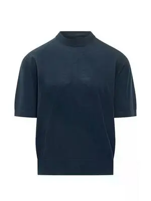 LANEUS Knitted Short-sleeve T-shirt