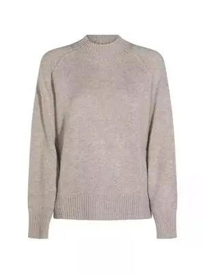 ALLUDE Ribbed-knit Raglan-sleeve Sweater - Neutrals