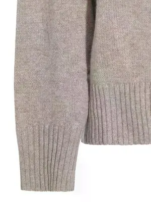ALLUDE Ribbed-knit Raglan-sleeve Sweater