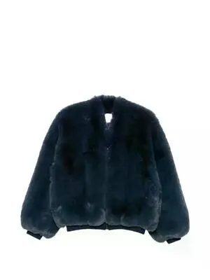 THE FRANKIE SHOP Faux-fur Zip-up Coat - Blue