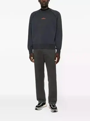 Stone Island Logo-patch Straight-leg Trousers