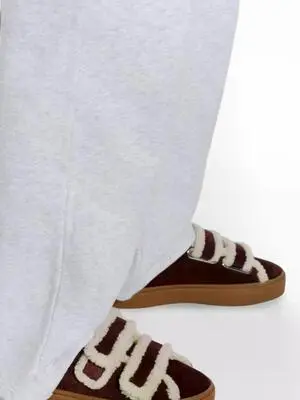 Inuikii Shearling Low Velcro Touch-strap Sneakers