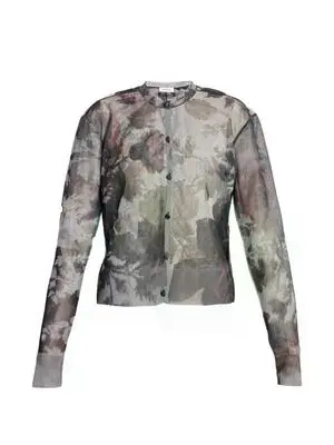 Erdem Floral Pattern Cardigan - Grey