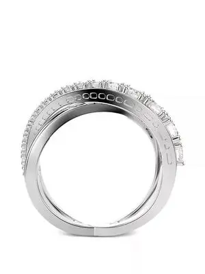SWAROVSKI Hyperbola Crystal-embellished Crossover Rings - Silver