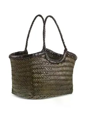 Dragon Nantucket Woven Leather Tote Bag