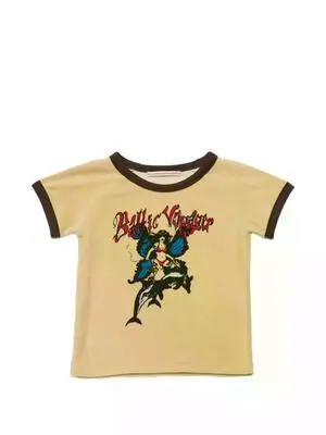 STOCKHOLM SURFBOARD CLUB Graphic-print Raglan T-shirt - Neutrals