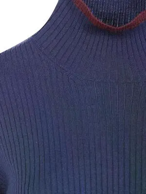 Mantū Striped-sleeve Ribbed-knit Top