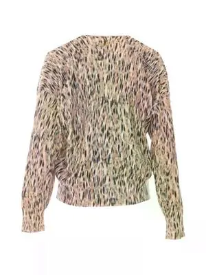 Liu Jo Animal-print V-neck Sweater