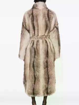 THE FRANKIE SHOP Faux-fur Belted Coat