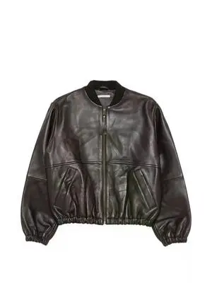 SESSUN Leather Bomber Jacket