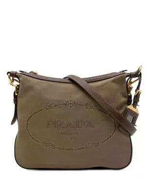 Prada 2013-2026 Canvas Canapa Logo Crossbody Bag - Neutrals