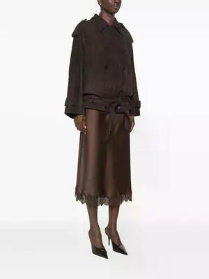 SALVATORE SANTORO Double-breasted Suede Jacket