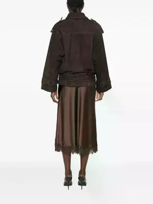 SALVATORE SANTORO Double-breasted Suede Jacket