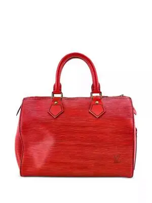 LOUIS VUITTON Epi Leather Speedy 25 Satchel - Red