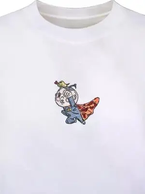 CHRISTINA CRAWFORD Superman Baby Embroidered Logo-patch T-shirt
