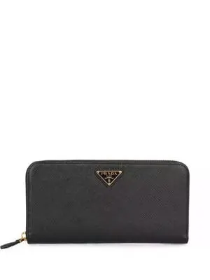 Prada Large Saffiano Leather Wallet - Black