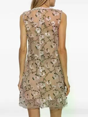 SELF-PORTRAIT Floral Sequin-embellished Mini Dress
