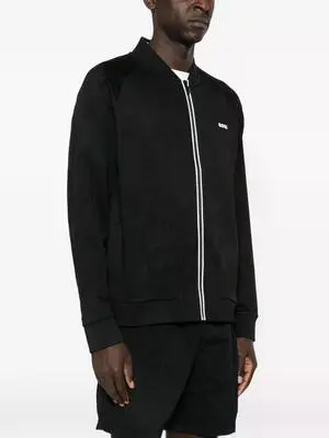 BOSS Geometric-pattern Zip-up Sweater