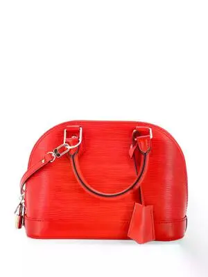 LOUIS VUITTON Alma Handbag Epi Leather Bb Satchel - Red