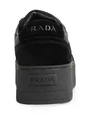 Prada Downtown Bold Re-nylon And Suede Sneakers
