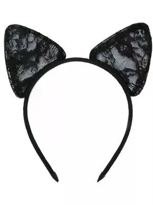 MAISON CLOSE Lace Cat Ear Headband