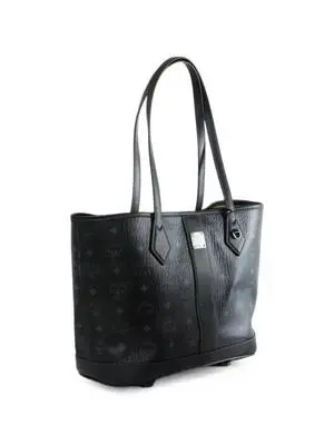 Mcm Small New Liz Monogram-print Tote Bag - Black