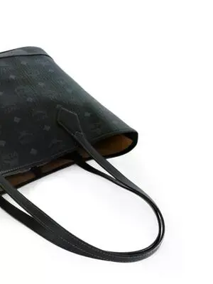 Mcm Small New Liz Monogram-print Tote Bag - Black