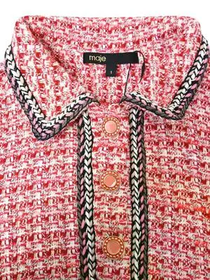 Maje Tweed Polo Top