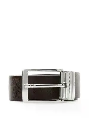 Guess Milano Saffiano Leather Belt - Brown
