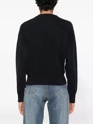 Marella Buono Argyle-intarsia V-neck Sweater