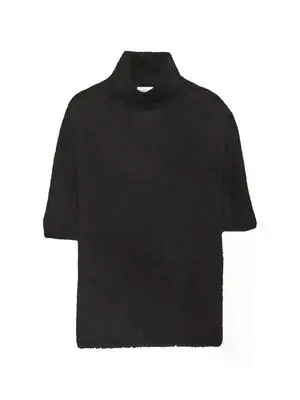 Soft Goat Cashmere Bouclé Roll-neck Sweater