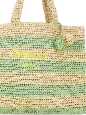 Liu Jo Plentia Cannes Striped Woven Shoulder Bag