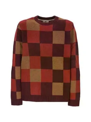 ANERKJENDT Checked Knitted Pullover
