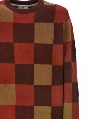 ANERKJENDT Checked Knitted Pullover
