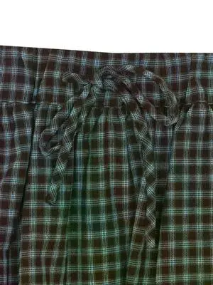 ELEH Check-pattern Balloon-motif Mini Skort