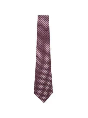Kiton Geometric-pattern Tie - Red