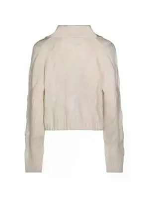ALLUDE Cable-knit Button-up Cardigan