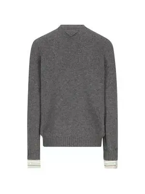 Prada Wool And Cashmere Crew-neck Sweater