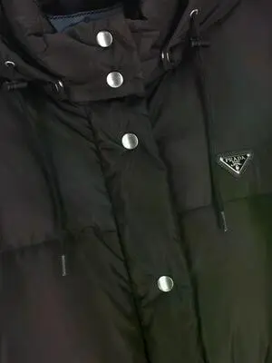 Prada Belted Hooded Puffer Coat
