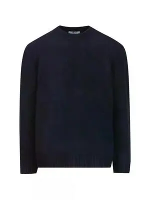Prada Leather-patch Crew-neck Sweater