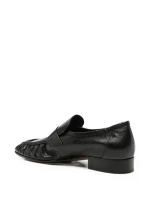 THE ROW Ruched Leather Loafers