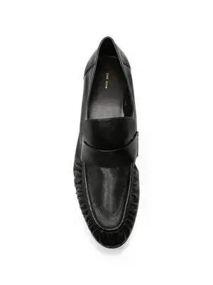 THE ROW Ruched Leather Loafers